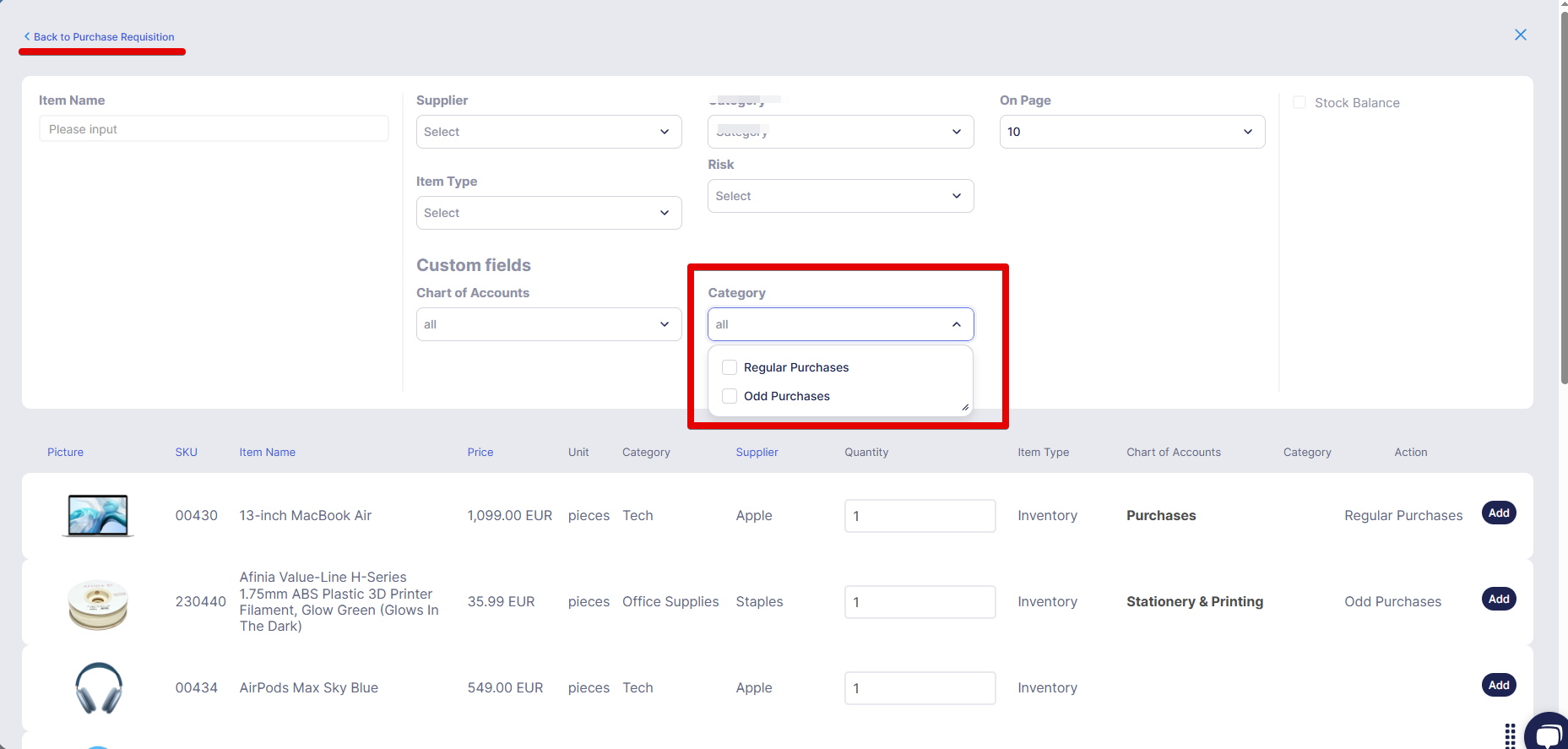 How to Manage Item Categories via Custom Item Fields