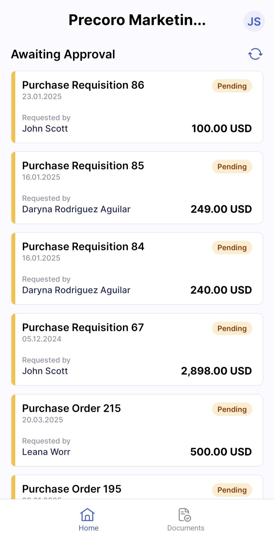 Getting Started with the Precoro Mobile App