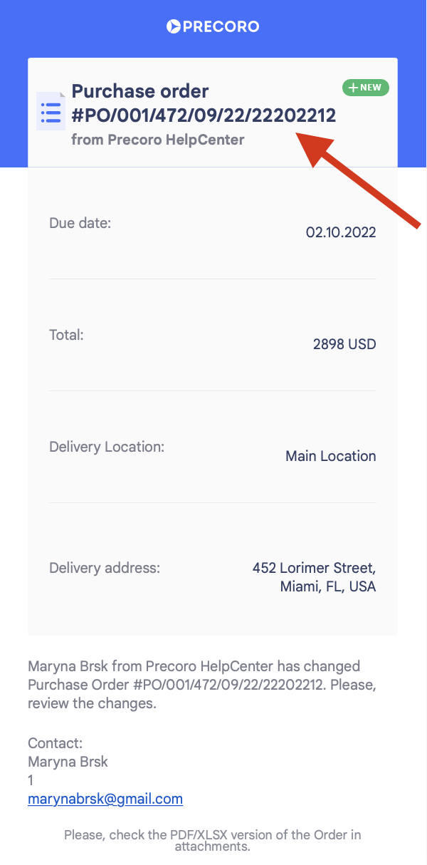 Custom Numbering for Documents in Precoro