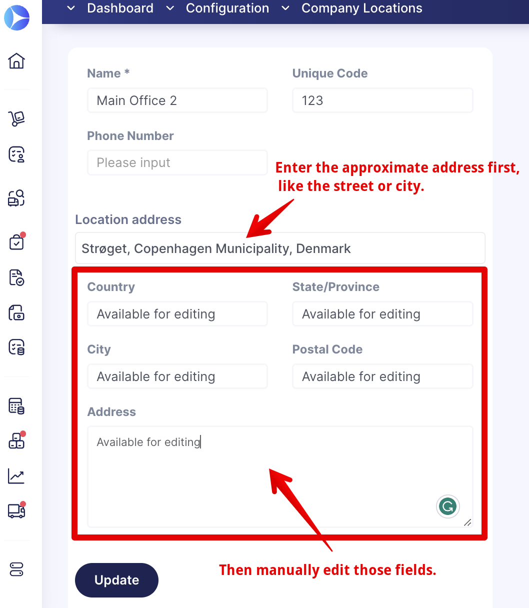 How to Add and Edit Locations