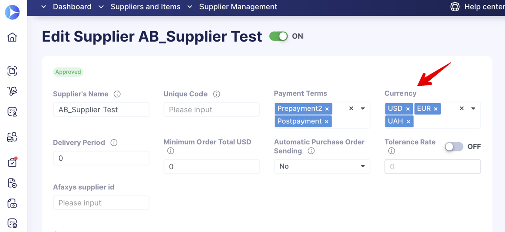 Currency Change for Different Purchase Order Types