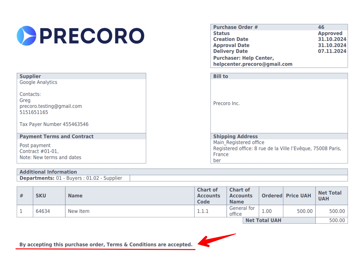 How to Add Terms & Conditions to Purchase Orders