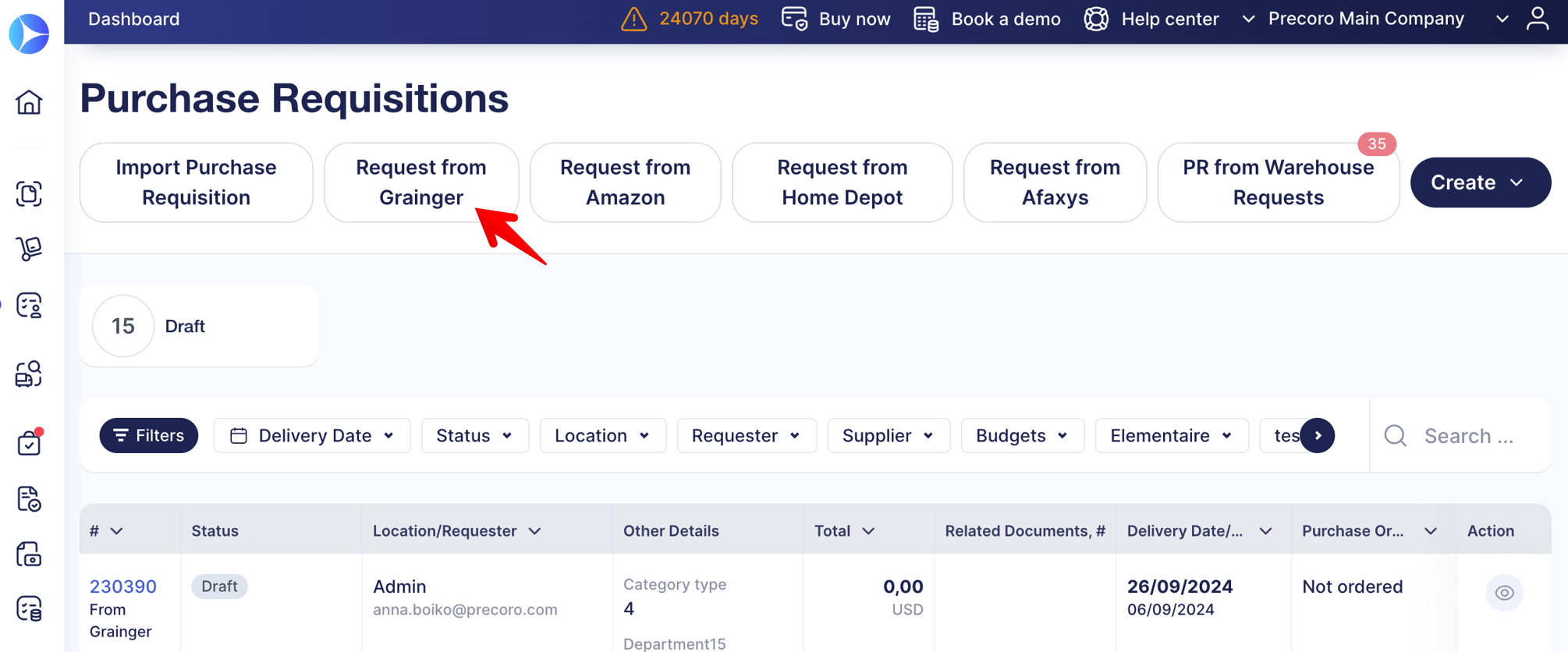 Grainger PunchOut Catalog