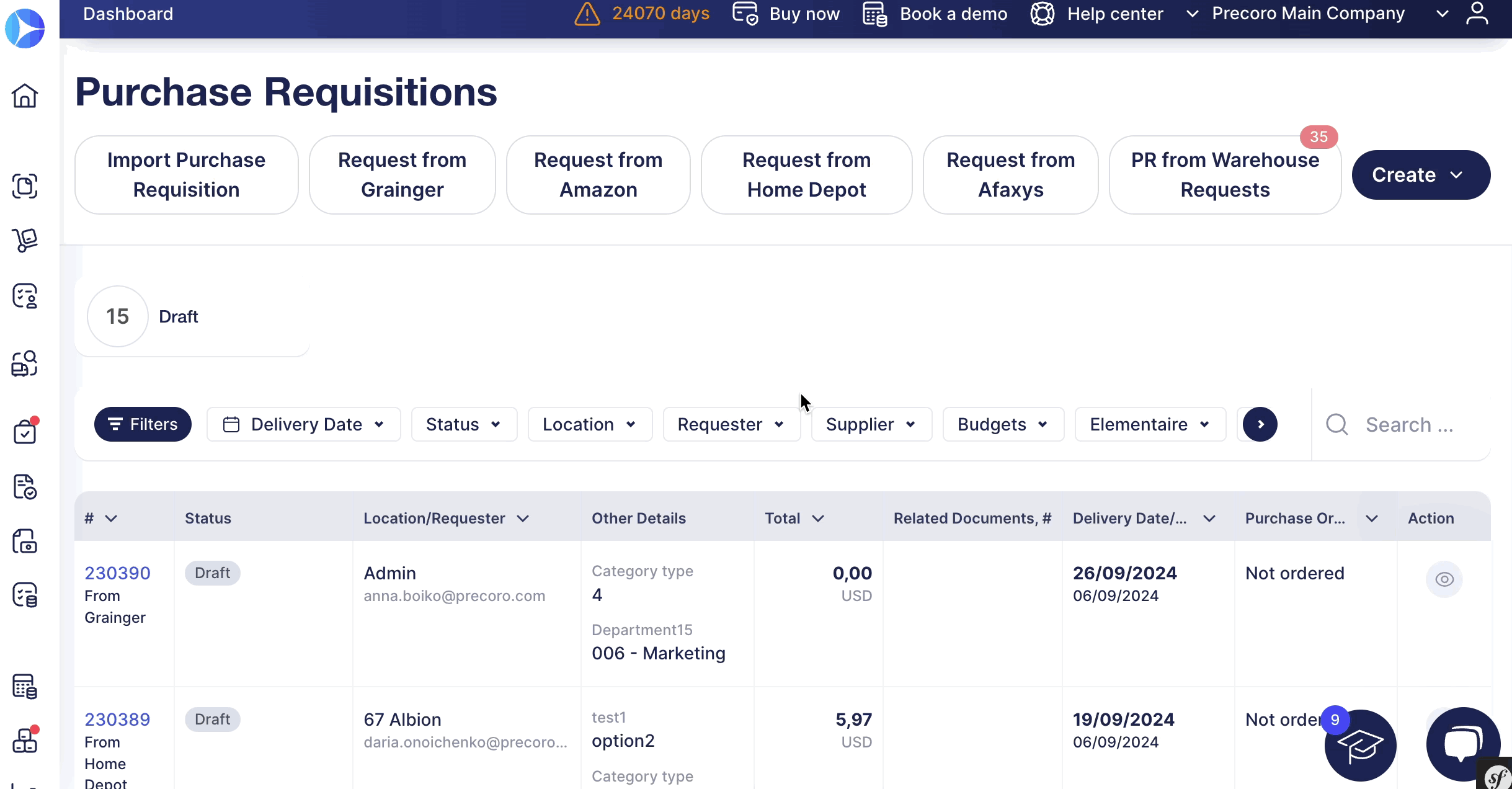 Grainger PunchOut Catalog