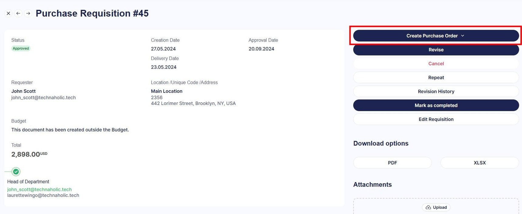 How to Create Purchase Orders from Requisitions