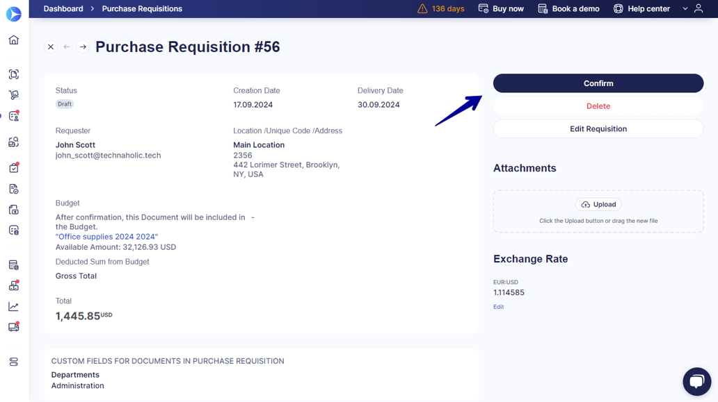 How to Create a Purchase Requisition