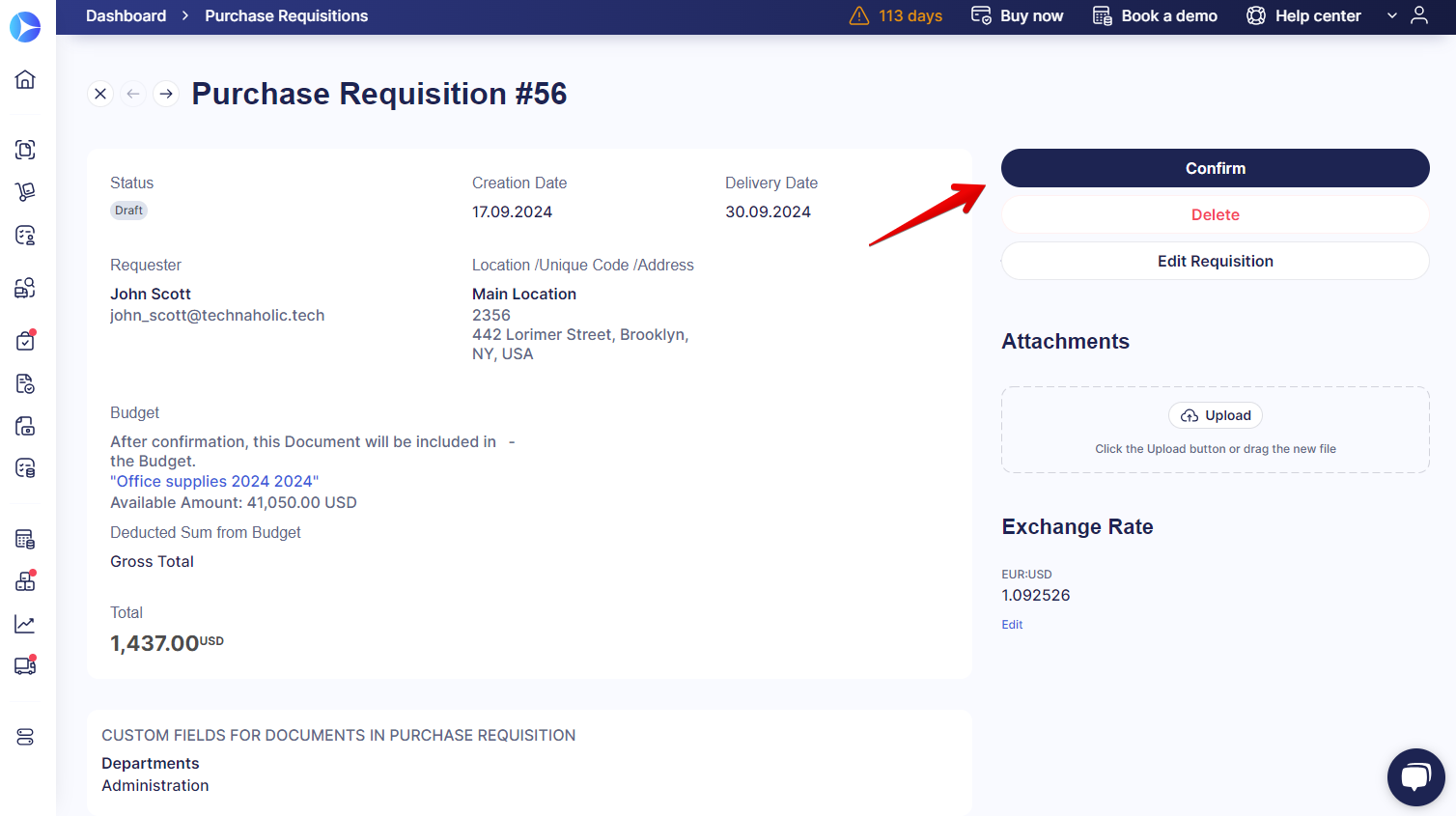 How to Create a Purchase Requisition