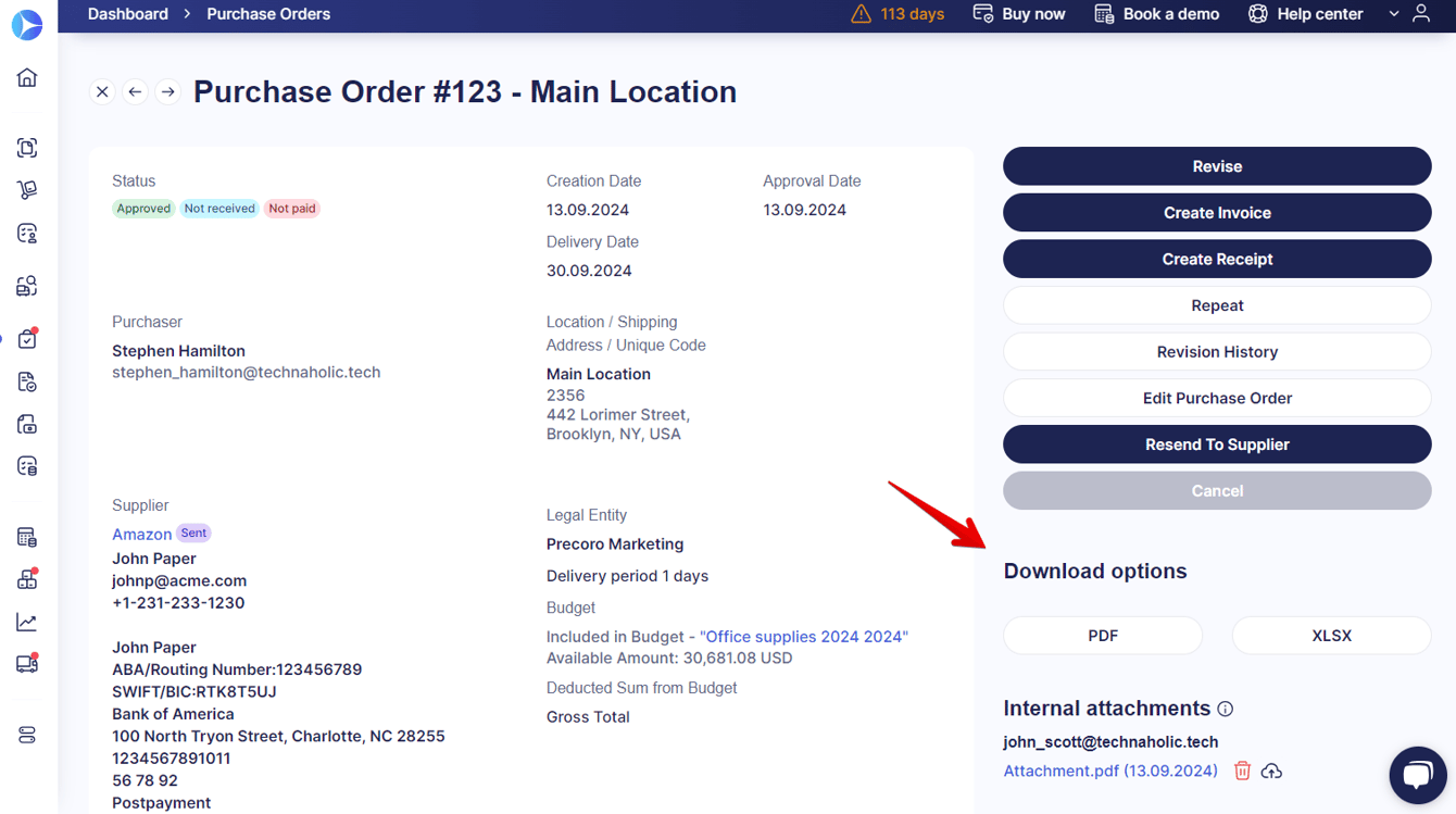 How to Create a Purchase Order
