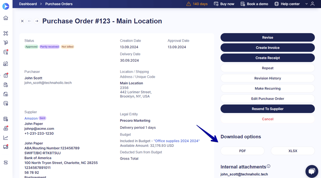 How to Create a Purchase Order