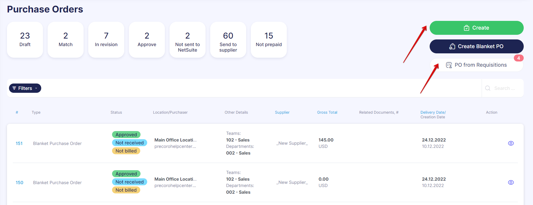 How to Create a Purchase Order