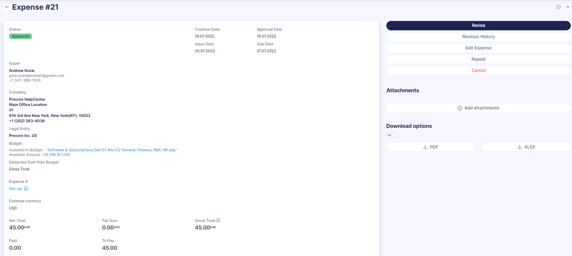 How to Set Up the Expenses Module