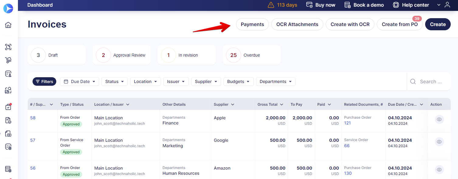 How to Create an Invoice from a Purchase Order and Match it